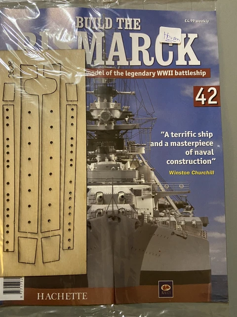HACHETTE BUILD THE Battleship Bismarck Scale 1:200 Part 42 £5.99 ...