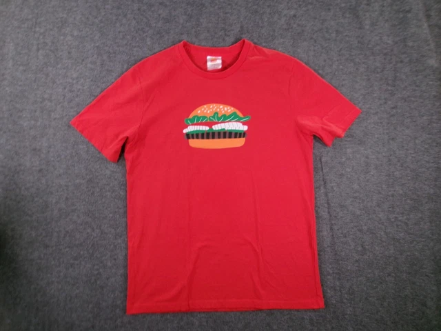 BURGER KING SHIRT Men Large Red Employee Work Uniform 2020 Whopper BK ...