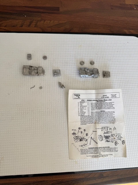 SHQ MINIATURES 1/72 WW2 British Paratrooper Willys Jeeps With Machine ...