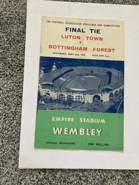LUTON V NOTTS Forest 1959 FA Cup Final Programme. £10.00 - PicClick UK