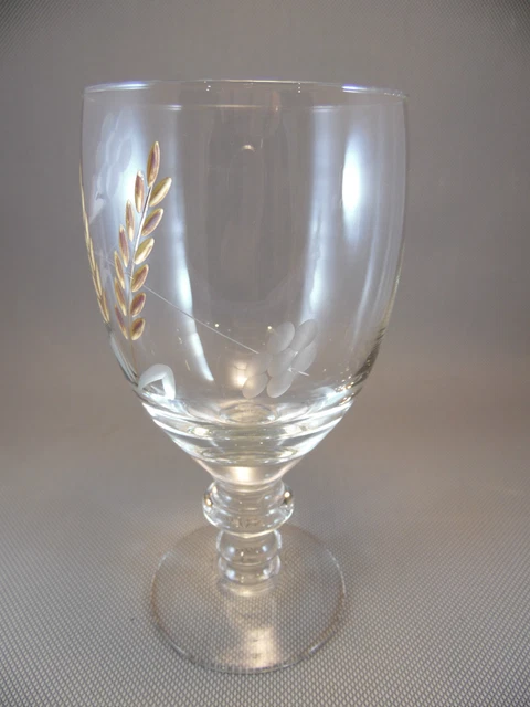 ANCIEN VASE FORME verre a pied gravé art de la table déco vintage french antique EUR 29,90 ...