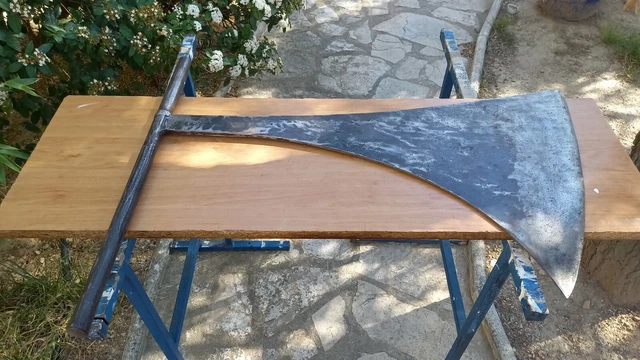 RARE SPECTACULAIRE OUTIL en fer forgé Ancien énorme coupe marc XIX -ème ...