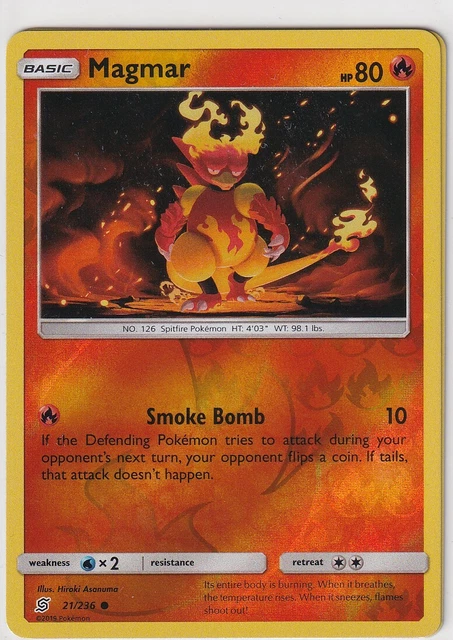 POKEMON MAPPA FEDERALE Il Gleichgesinnten No. 21/236 Magmar Reverse ...