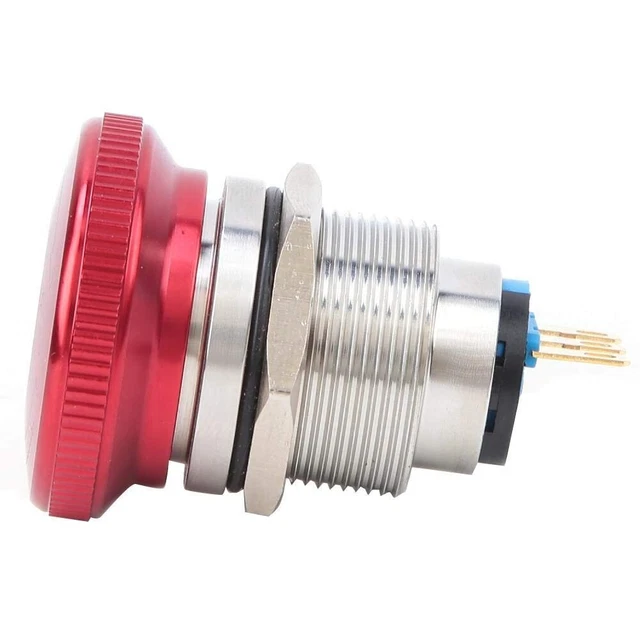 POWER SUPPLY EMERGENCY Stop Switch Push RED Stainless Steel Mushroom 3A ...