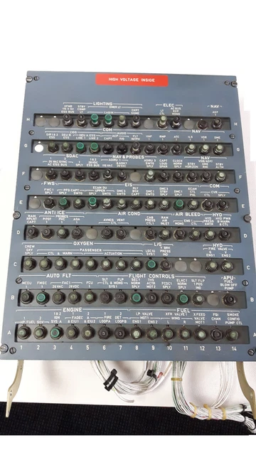 GENUINE AIRBUS A320 Cockpit Overhead Circuit Breaker Panel 49VU £609.85 ...