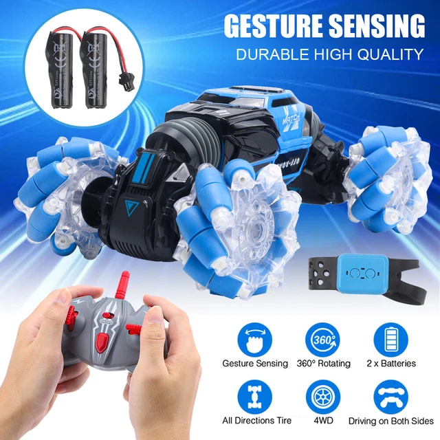 360° 4WD STUNT Car RC Hand Gesture Sensing Off-Road Remote Control With Light UK £14.95 ...