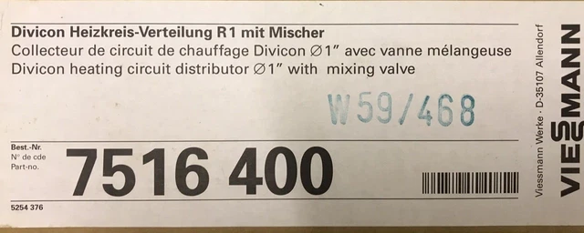 VIESSMANN DIVICON HEIZKREIS-VERTEILUNG R1 mit Mischer, 7516400, NEU ...