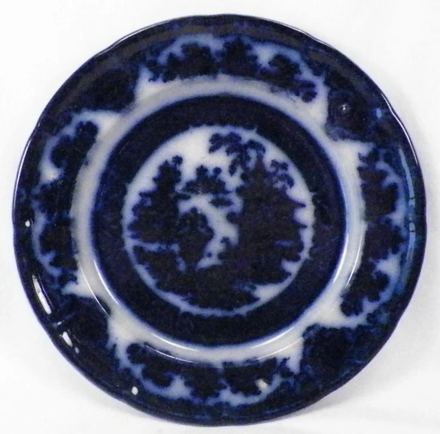 THE TEMPLE FLOW Blue Plate Ironstone Podmore Walker Antique #3 £99.34 ...