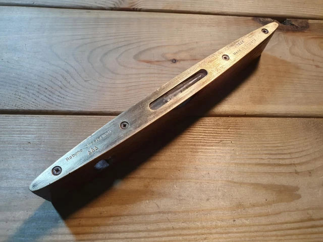 VINTAGE RABONE NO 1626 9" Boat Spirit Level Old Woodworking Hand Tools ...