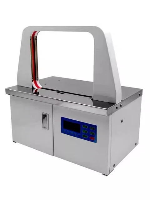 SMALL AUTOMATIC OPP Tape Strapping Supermarket Fresh Vegetable Tying ...