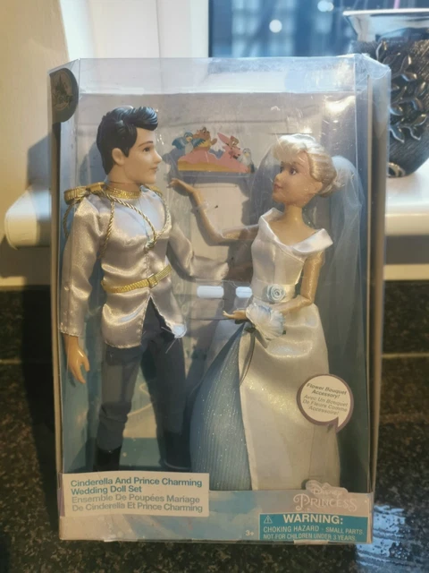 DISNEY STORE CINDERELLA And Prince Charming Wedding Doll Set £47.52 ...