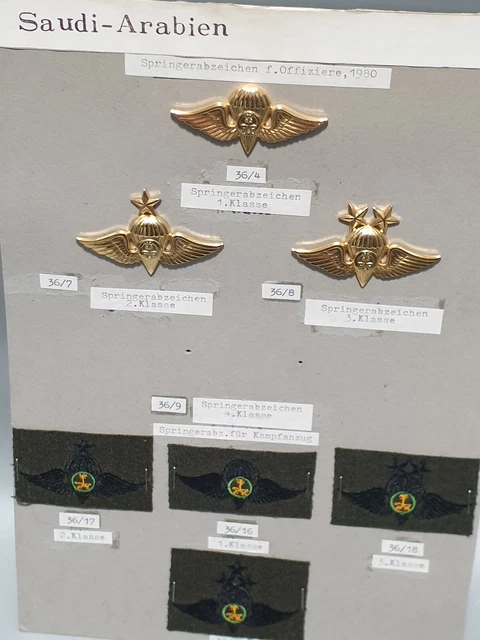 SAUDI-ARABIEN SAUDI ARABIA Fallschirmjäger Parachute Badge Offiziere ...