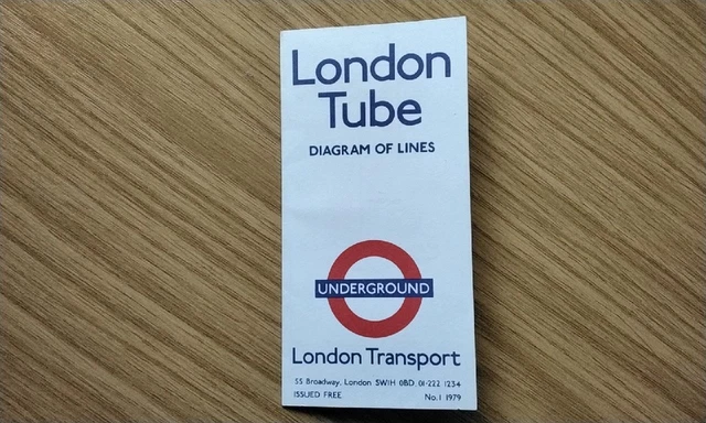 LONDON TRANSPORT UNDERGROUND Map No1 1979 £7.99 - PicClick UK