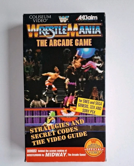 WWF 1995 COLISEUM Video WrestleMania The Arcade Game Guide Akklaim VHS ...