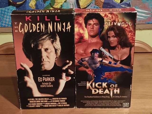 RARE MARTIAL ARTS VHS Bundle Of 2 Kill The Golden Ninja & Kick Of Death ...