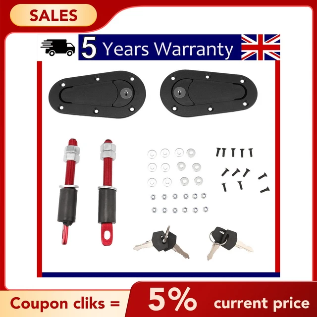 PLUS FLUSH QUICK Release Bonnet Latch Catches With Locking Pins ...