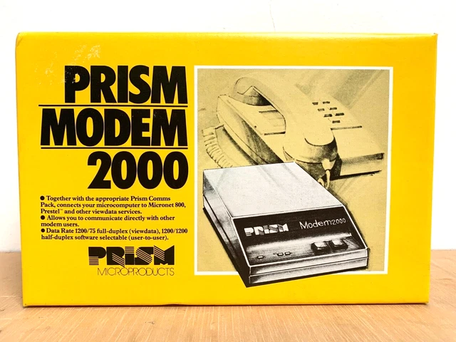 VINTAGE [NEW OLD Stock] Prism Modem 2000 Connects Microcomputer to ...