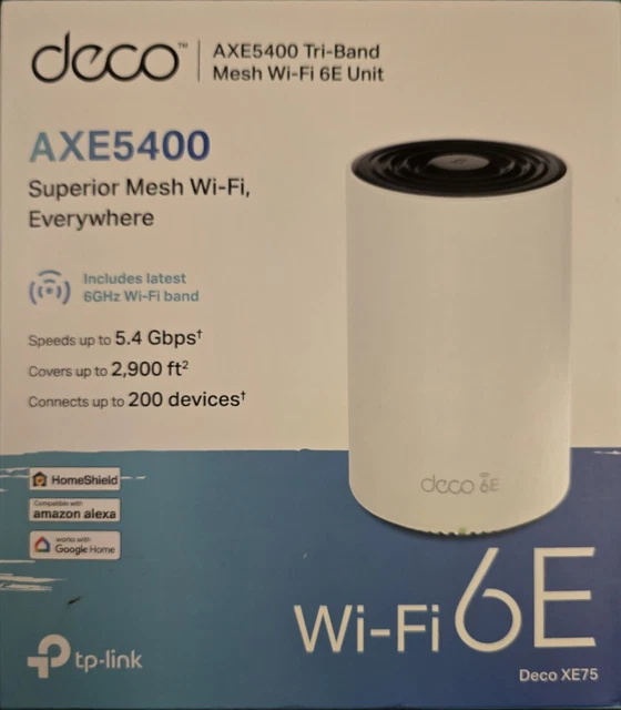TP-LINK DECO AXE5400 Tri-Band WiFi 6E Mesh System (Deco XE75), 1-Pack ...