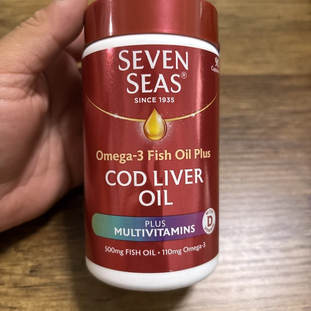 SEVEN SEAS COD Liver Oil Omega-3 Fish Oil Plus Multivitamins 90 ...