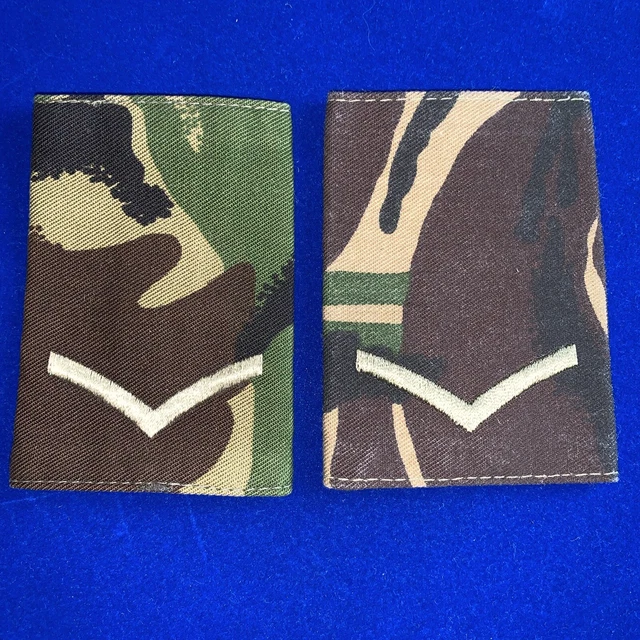 BRITISH ARMY RANK slides Pair Lance Corporal DPM camouflage £5.99 ...