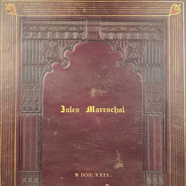 SPECTACULAIRE RELIURE DE THOUVENIN 1829 Album de J. Mareschal MAROQUIN ...
