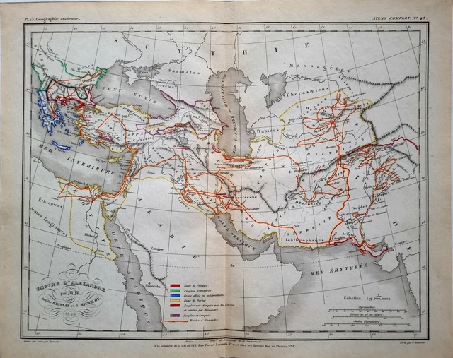 C1860 ANTICO & Classica Mappa Empire Di Alexander Darius Stati ...