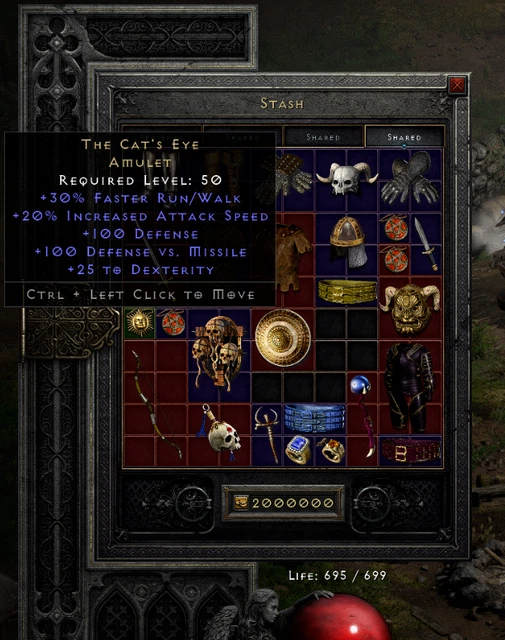 CAT EYE AMULET D2R Diablo II Resurrected Softcore $2.99 - PicClick