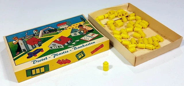 1962 DIETEL-PLASTIC-BAUKASTEN NO. 62 Jaune Ronde Pierres Klemmbausteine ...