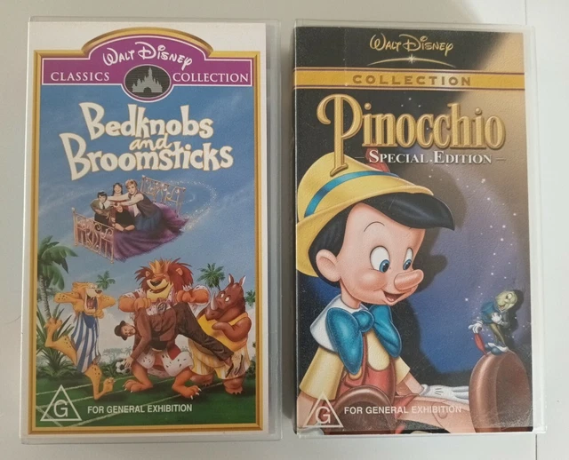 DISNEY VHS BUNDLE Pinocchio Special Edition Bedknobs & Broomsticks ...