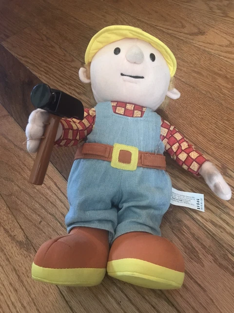 PLAYSKOOL 2001 BOB the Builder 12” Talking Plush Hammer Wrench Works £ ...