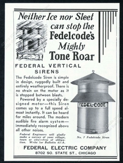 Vintage Federal Siren For Sale FOR SALE! - PicClick UK