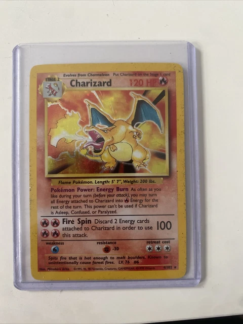 POKÉMON TCG CHARIZARD Base Set 4/102 Holo Unlimited Holo Rare $300.00 ...