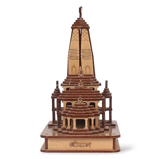 SHRI RAM MANDIR Ayodhya 3D Model Wooden Hand Carved Temple 12 (5X7X12 ...