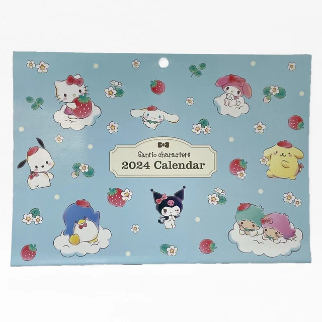 SANRIO CHARACTERS 2024 A4 Wall Calendar Kawaii Cute Japan Limited New F ...