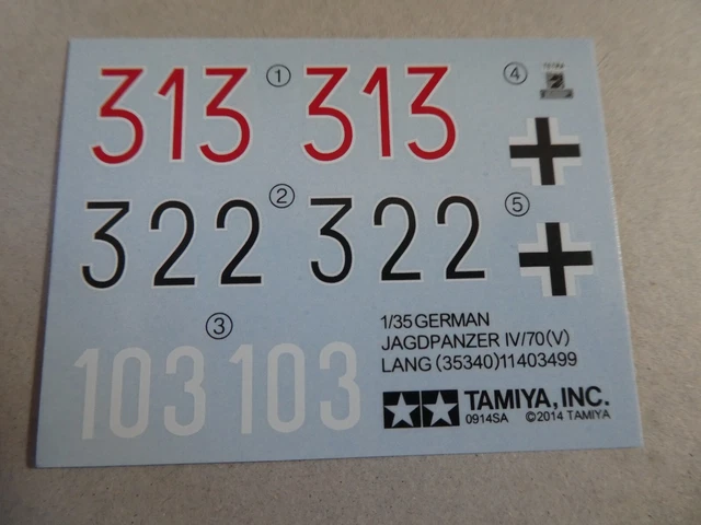 TAMIYA JAGDPANZER 1V/70(V) Lang (sd.kfz.162/1 kit 340 decals £4.99 ...