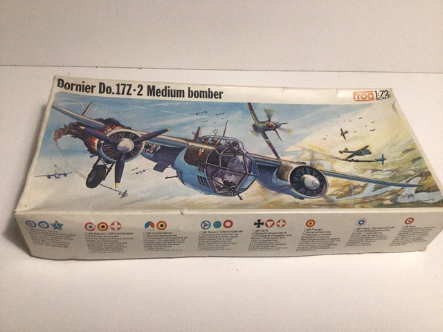 VINTAGE FROG 1:72 scale GERMAN/FINISH DORNIER Do.17Z-2 BOMBER MODEL KIT ...
