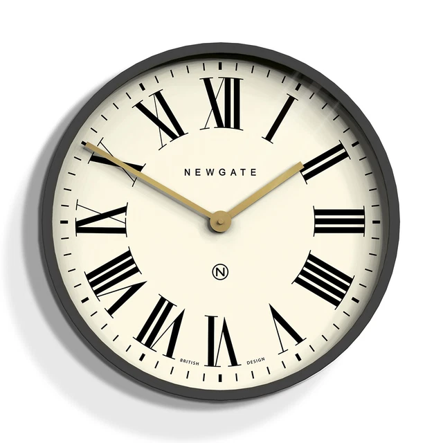 NEWGATE MR BUTLER Wall Clock - Grey Cream - Classic Roman Numeral Dial ...