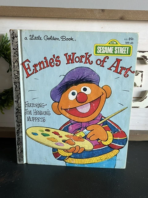VINTAGE 1979 ERNIE’S Work Of Art Sesame Street A Little Golden Book ...