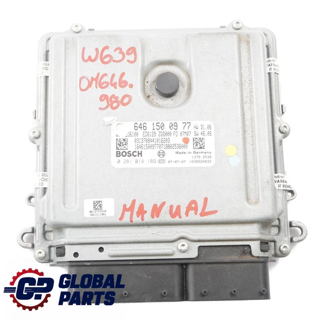 MERCEDES VITO W639 OM646.980 Module l'unité l'ECU du moteur A6461500977 ...