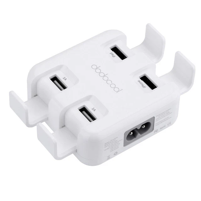 US PLUG 25W/5.4A 4 Ports Universal USB Power Adapter With Intelligent ...