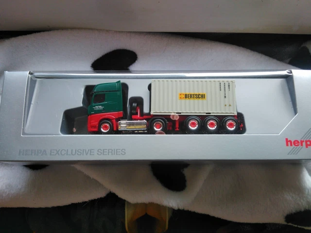 HERPA EXCLUSIV SERIE franz fischer actros bertschi intermodal container ...