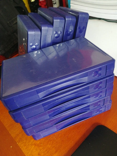10 EMPTY DISNEY BLUE VHS VIDEO TAPE CASES STORAGE Vgc £9.99 - PicClick UK