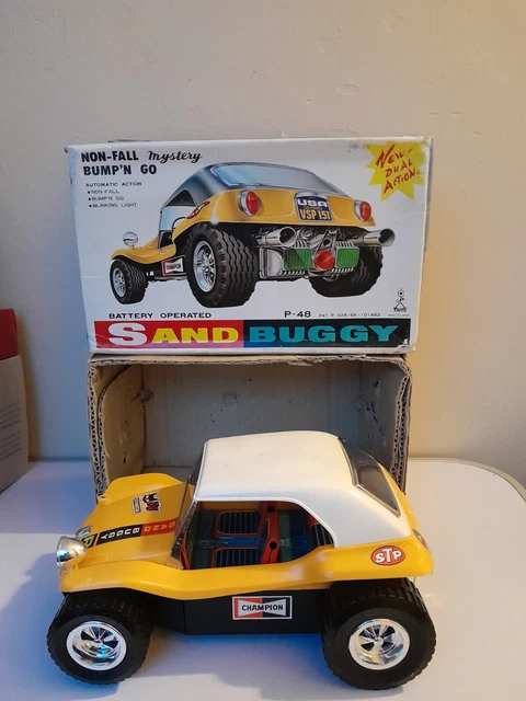 VINTAGE NON-FALL MYSTERY Bump’N Go Sand Buggy P-48 TAIYO Japan WITH Box ...