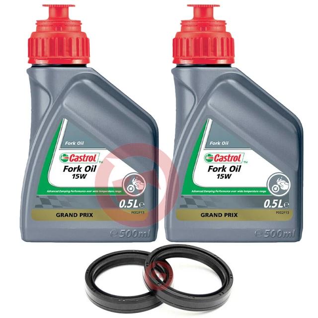 KIT 1L CASTROL 15W PARAOLI FORCELLA 43x54x11 TRIUMPH TIGER 800 XC 799 ...