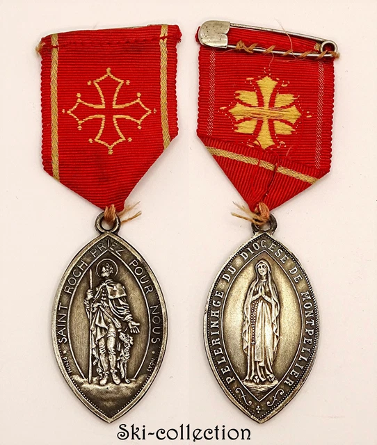 MÉDAILLE RELIGIEUSE SAINT ROCH, Pèlerinage du Diocèse de Montpellier ...