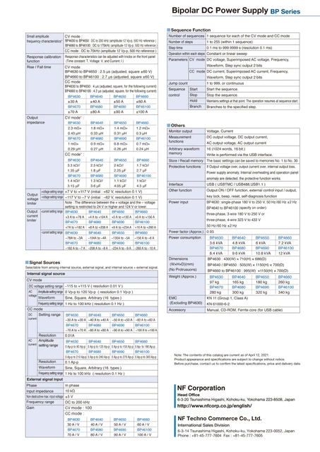 NF CORP BP4610 bipolares Gleichstromnetzteil +/-10A EUR 6.492,81 - PicClick DE