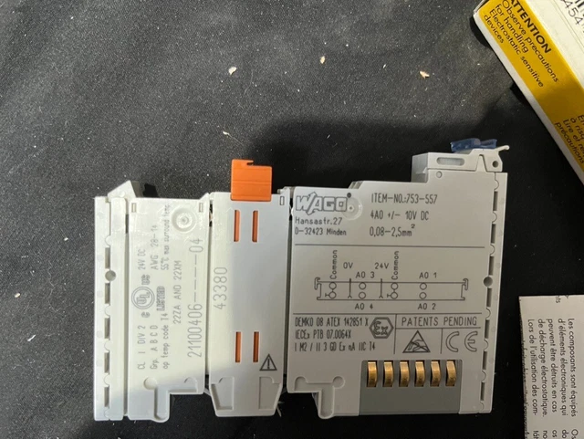 WAGO 4-CHANNEL ANALOG output module, 753-557 £200.00 - PicClick UK