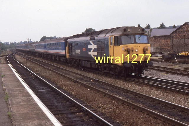 ORIGINAL RAILWAY SLIDE Class 50 50009 at Salisbury 06.89 £3.50 ...