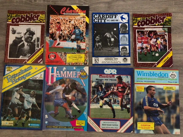ENGLISH LEAGUE & FA Cup football programmes 1980s joblot bundle ...
