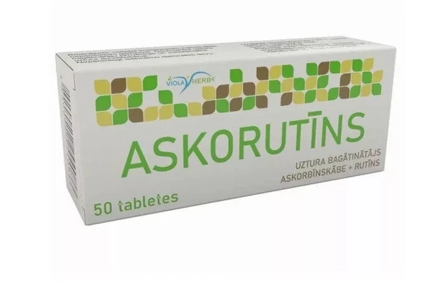 ASKORUTIN ASCORUTIN VITAMIN C + Vitamin P Rutin Food supplement 50 tabs ...